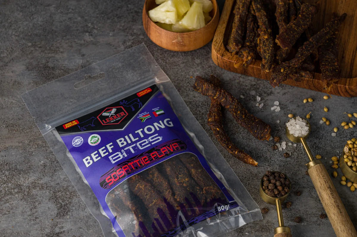 LEKKER BEEF BILTONG STICKS SOSATIE FLAVA 40G – Hyperama - South African ...