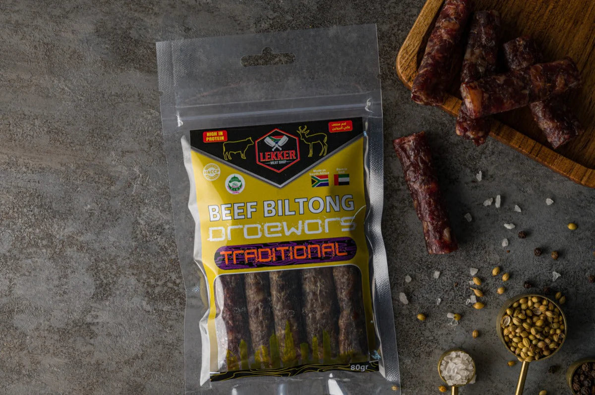 LEKKER BEEF DROEWORS TRADITIONAL 40G – Hyperama - South African Shop In UAE
