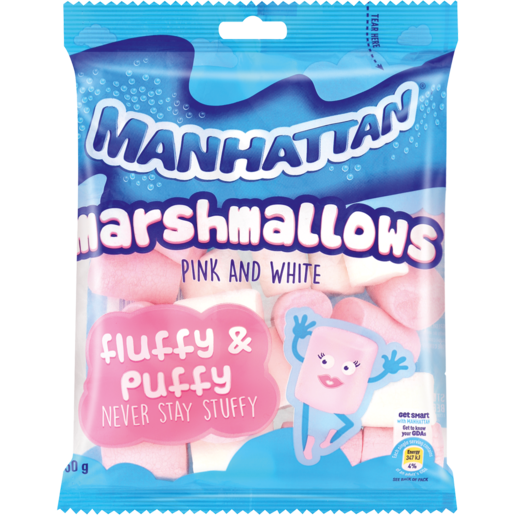 MANHATTAN PINK & WHITE MARSHMALLOWS 150G – Hyperama - South African ...