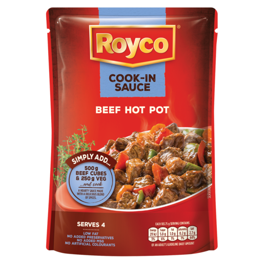 ROYCO COOK IN SAUCE BEEF HOT POT 42G – Hyperama - South African Shop In UAE