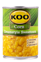 KOO SWEETCORN CREAM STYLE CORN 410G – Hyperama - South African Shop In UAE