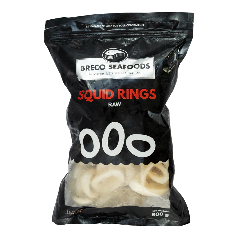 Pronto CALAMARI RINGS PLAIN 800G EACH IQF BRECO – Hyperama - South ...