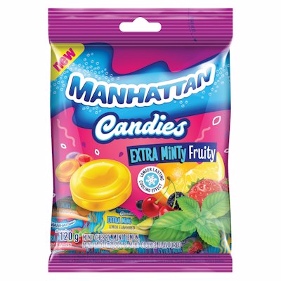 MANHATTAN CANDIES EXTRA MINTY FRUITY 120G – Hyperama - South African ...