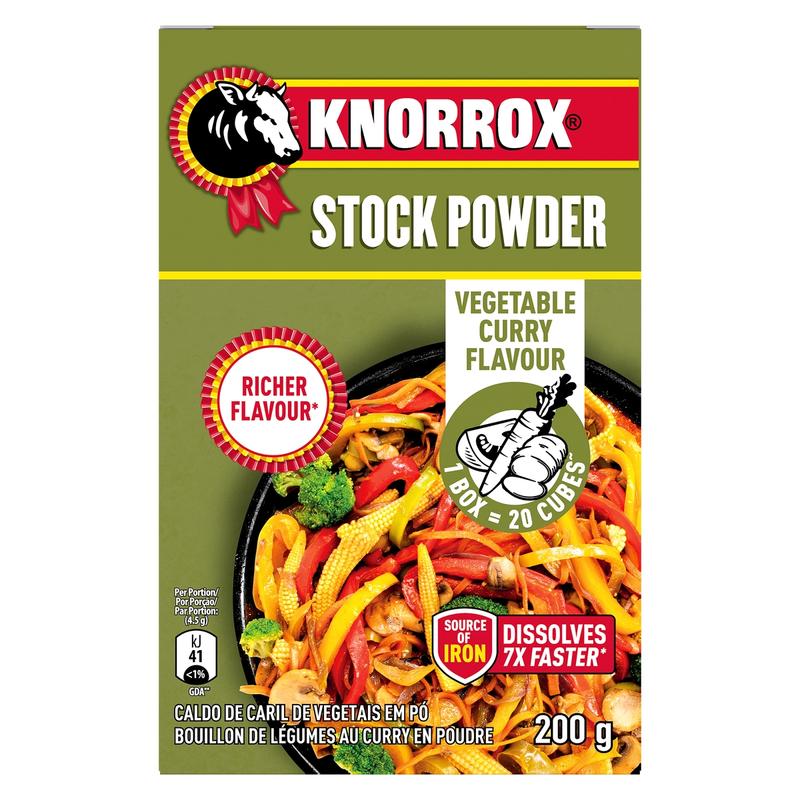KNORROX STOCK POWDER VEG CURRY 100G – Hyperama - South African Shop In UAE