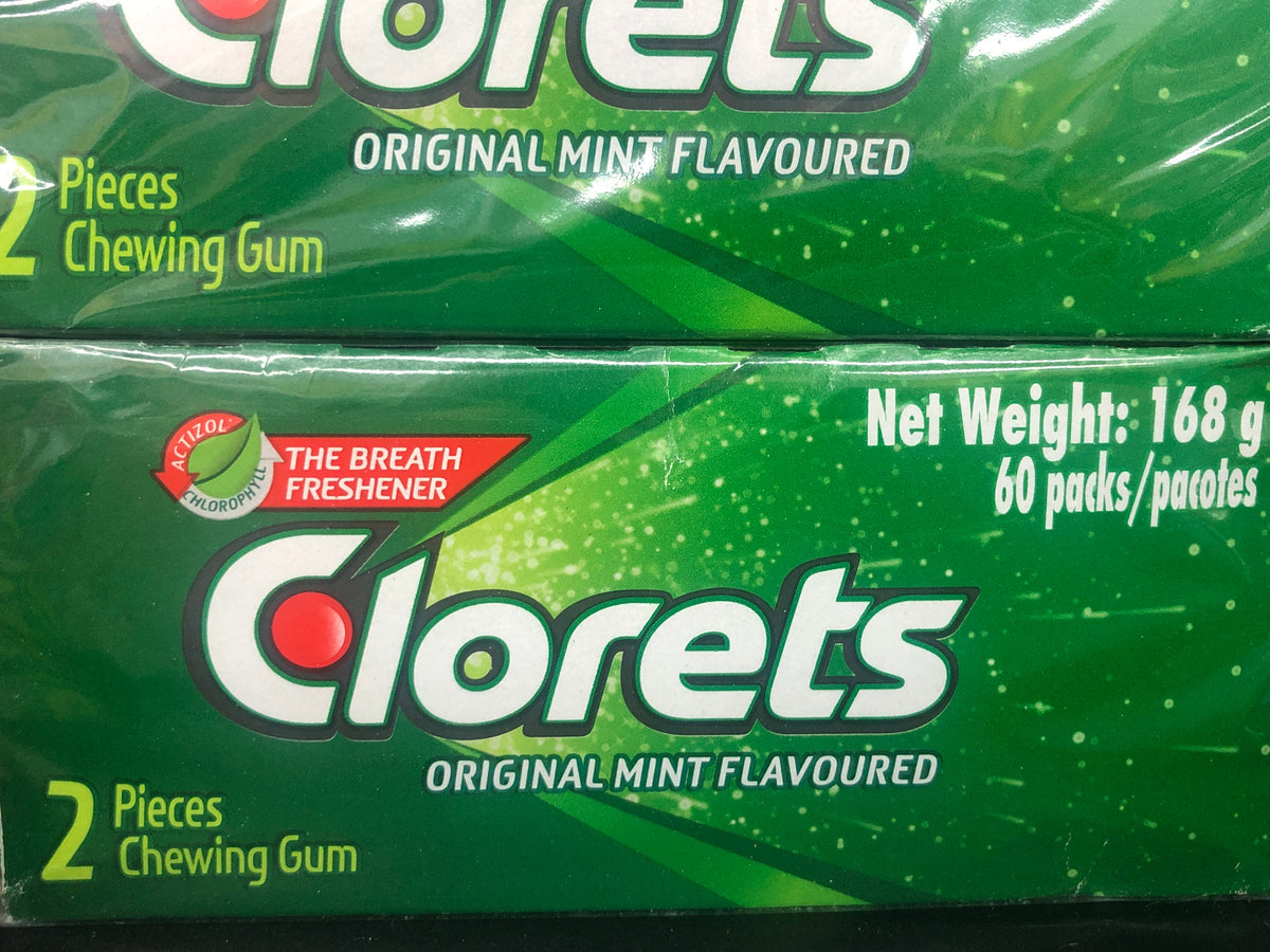 CLORETS 2PC GUM MINI GREEN BOX ORIGINAL MINT FLAVOURED – Hyperama ...